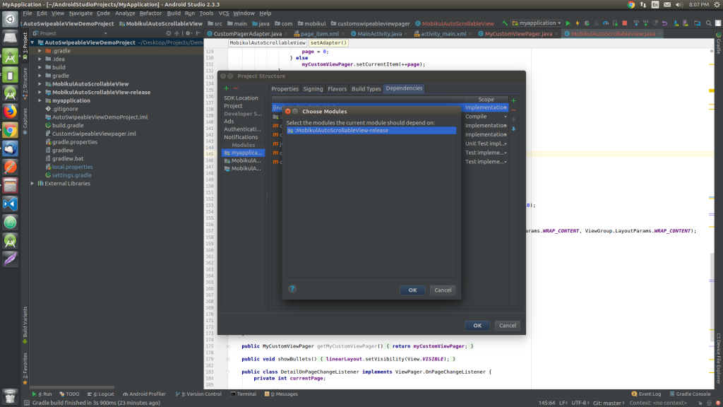 How to manually include external .aar file - Mobikul