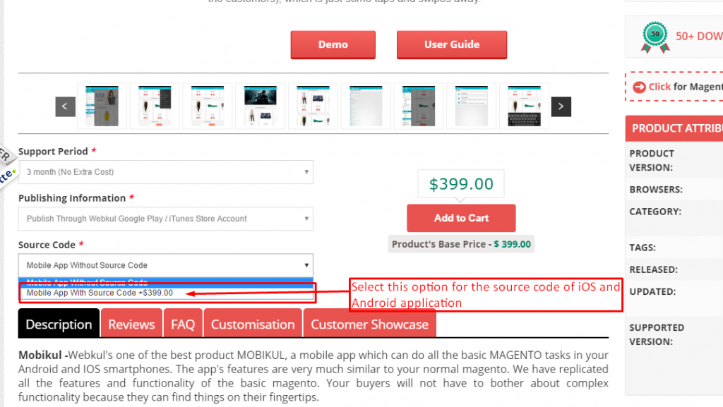 If I Buy The App With Source Code Option Does It Includes The Source Code For Both Ios And