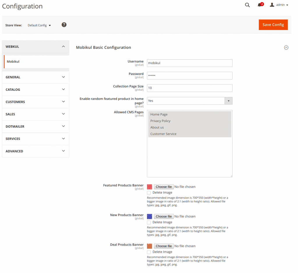 Mobikul Basic Configuration Magento 2 Mobile App Builder Ios Android