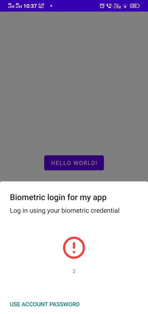 Fingerprint Authentication using BiometricPrompt - Mobikul
