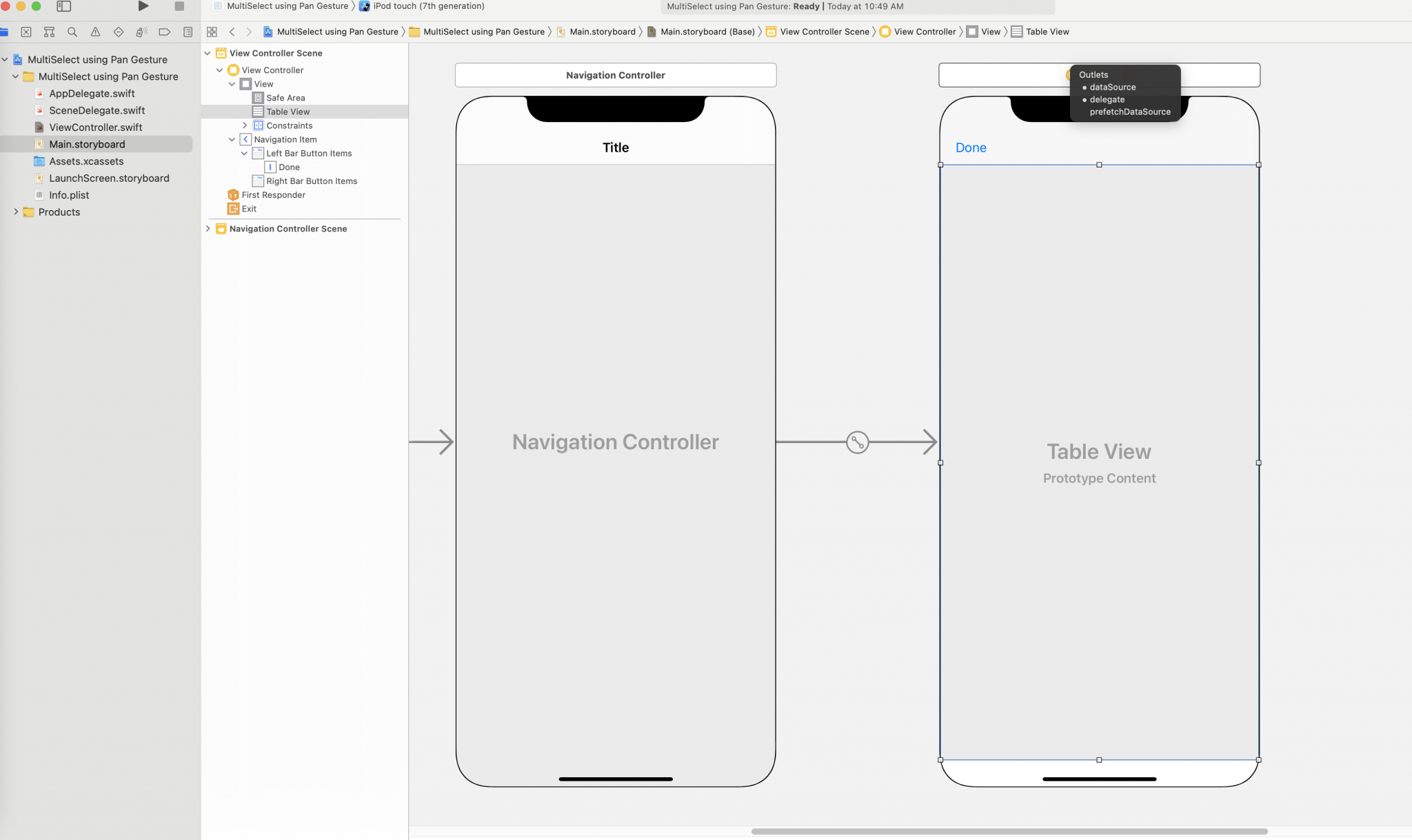 Select multiple items using Pan Gesture - Mobikul