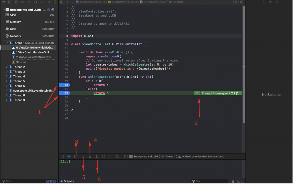 Breakpoints and debugging with LLDB in Xcode - Mobikul