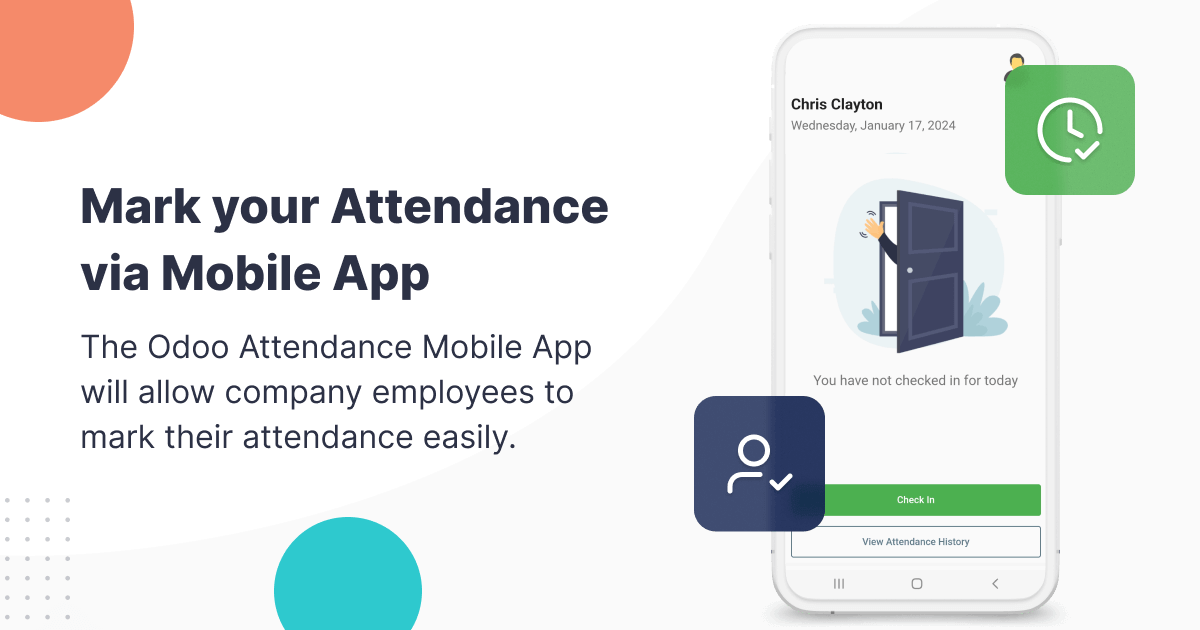 Odoo Employee Attendance Mobile App | Native Android iOS Application