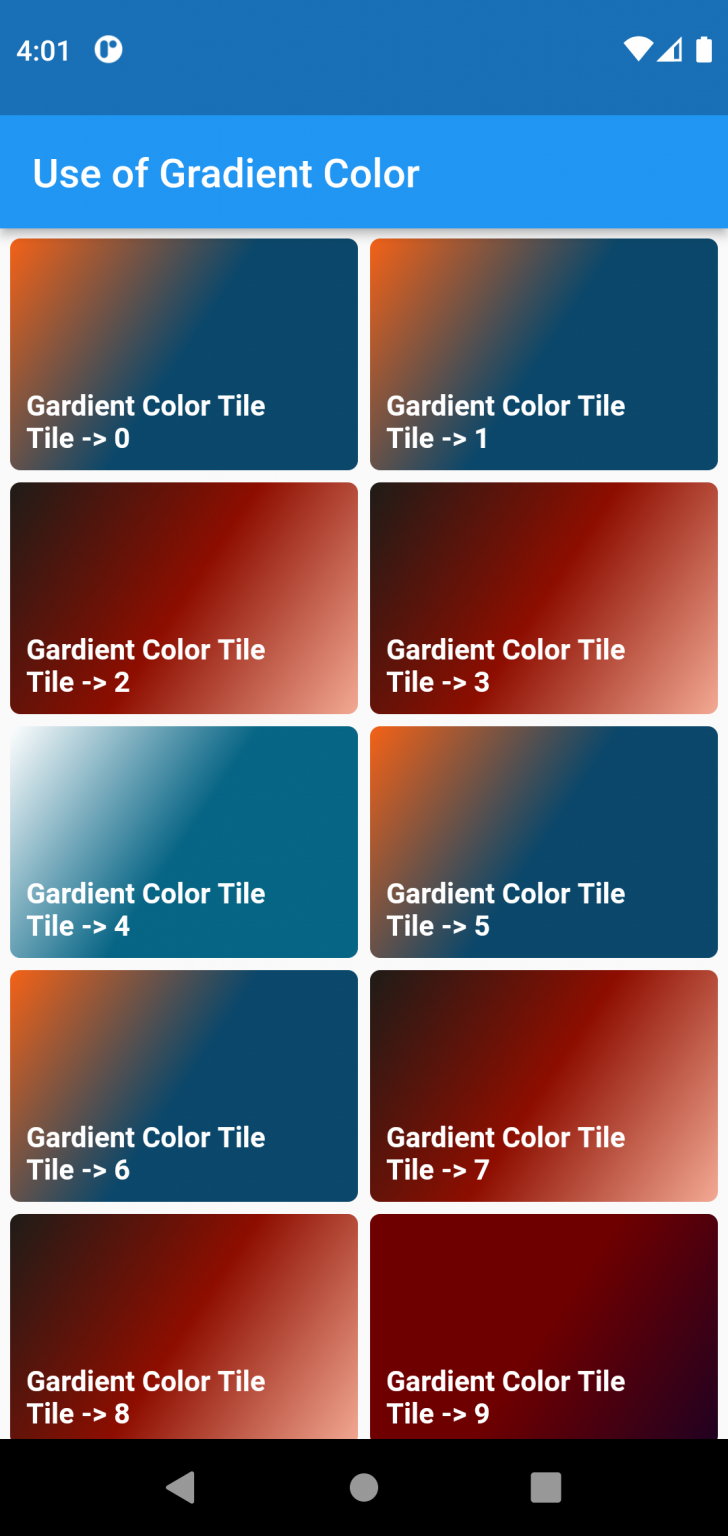 Gradient Colors in GridView Flutter - Mobikul