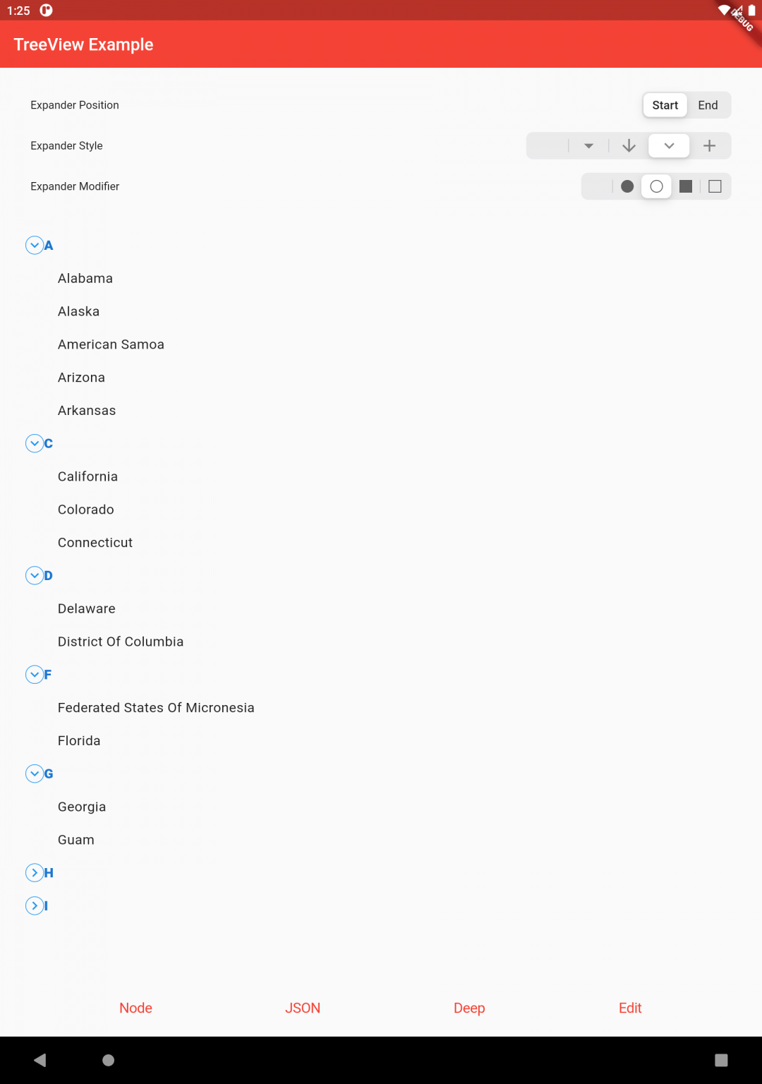 Flutter Tree View Mobikul