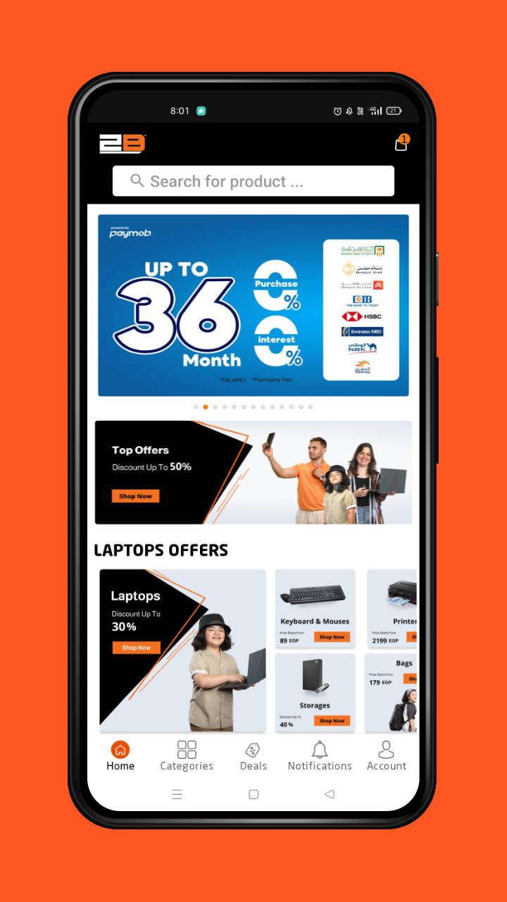 2B Case Study | Egypt Electronics Store Mobile App